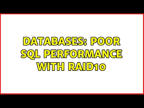 Databases: Poor SQL performance with raid10