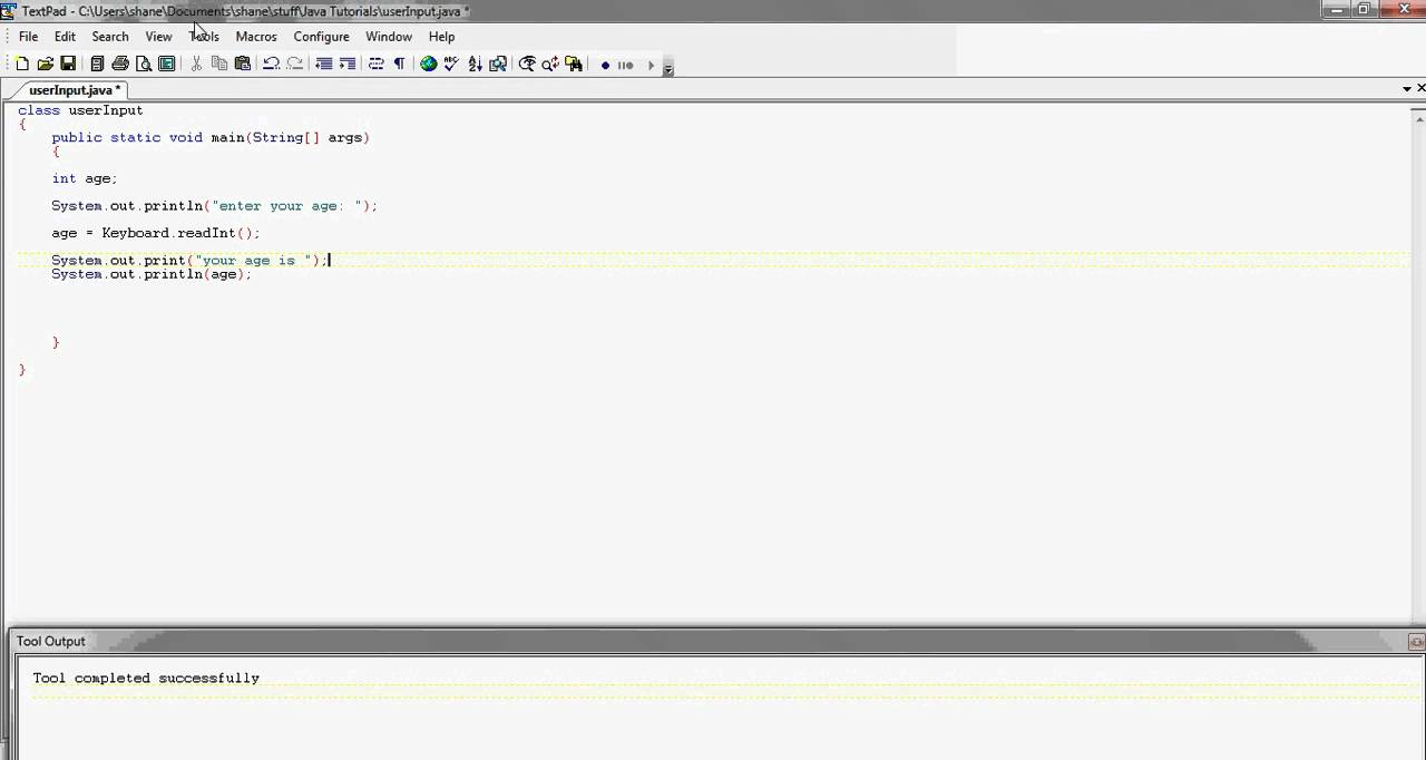 Java programming Tutorial 11 - Getting User Input and more about Char variables