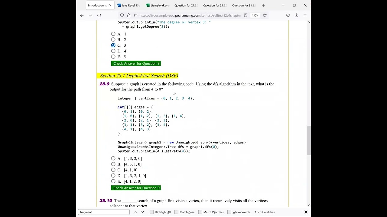 Daniel Liang Java Chapter 28 Multiple Choice Questions
