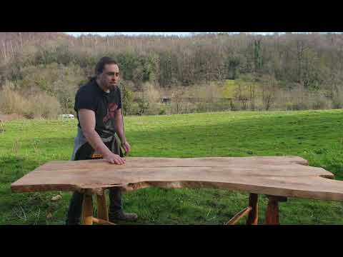 Dual Slabbed Forked Sycamore Table