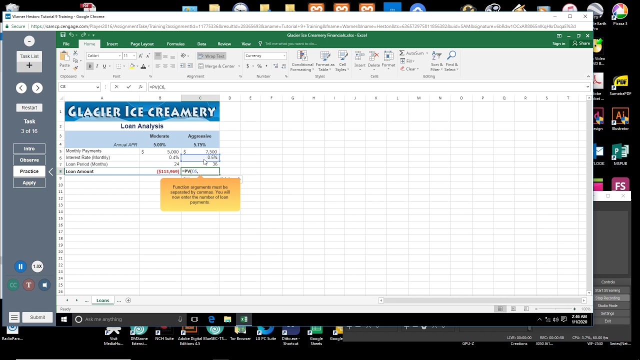 009-Create a Formula Using the PV Function