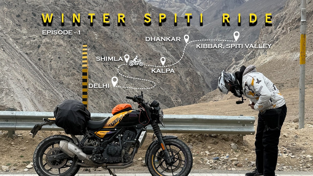 WINTER SPITI RIDE IN -20°C | EP-01 | DELHI TO SPITI | JATIN CHAUHAN ROYAL ENFIELD GUERRILLA 450