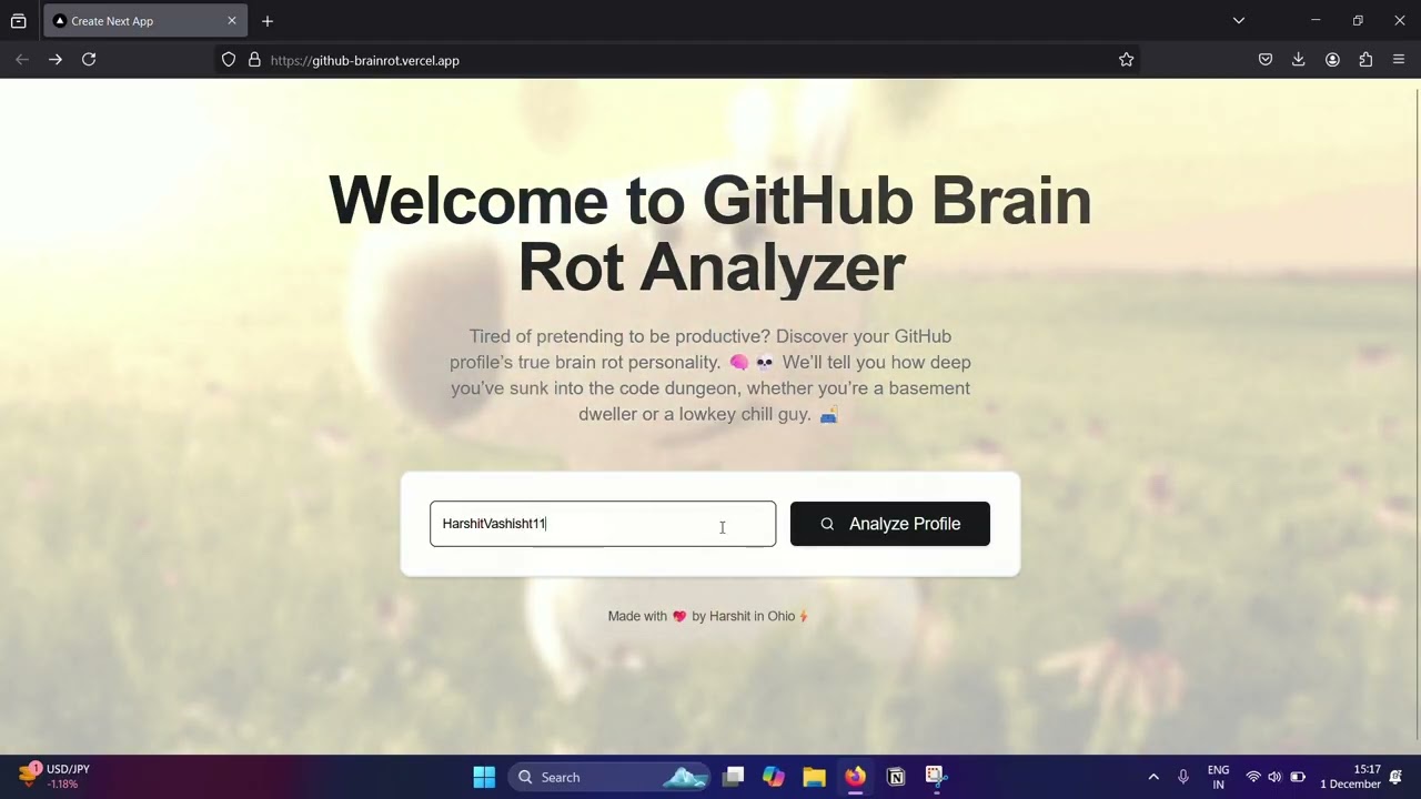 Github Brain Rot Analyzer