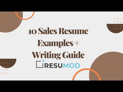 10 Sales Resume Examples + Writing Guide
