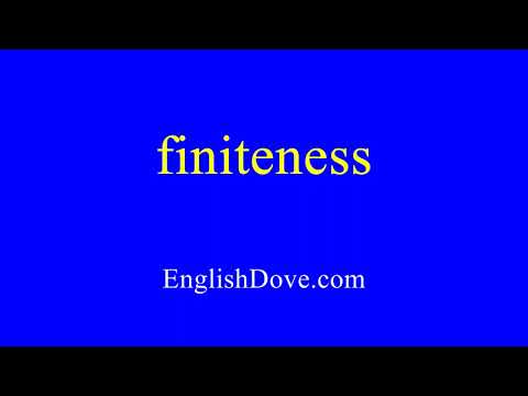 How to pronounce finiteness in American English