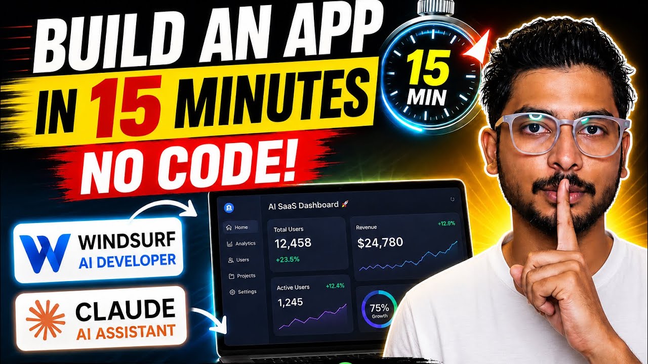 I Built a FULL App in 15 Minutes Without Coding 🤯