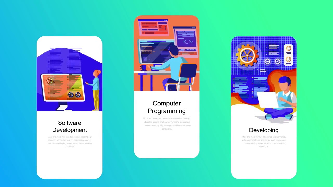 Web Development Flat - Instagram Stories | Motion Graphics Templates - Motion Array