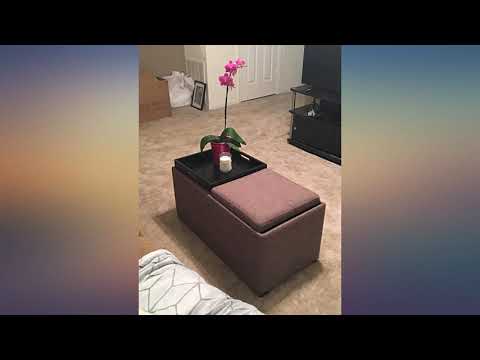 Simpli Home Avalon 35 inch Wide Rectangle 5 Pc Storage Ottoman with 2 serving Trays review