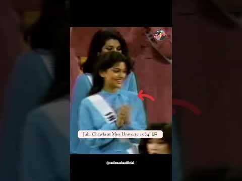 Juhi Chawla at Miss Universe 1984😍#juhichawla #radionasha