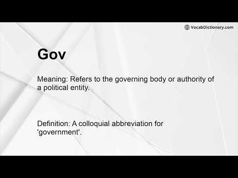 Gov Meaning