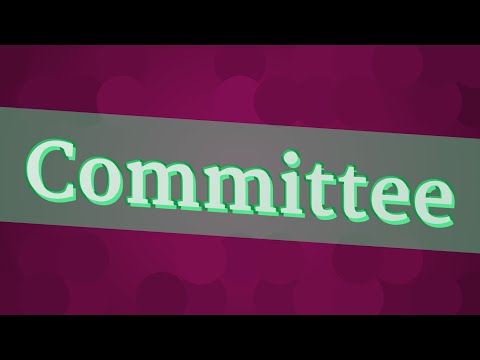 COMMITTEE pronunciation • How to pronounce COMMITTEE