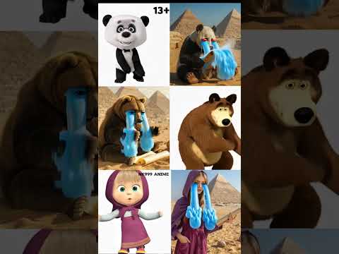 masha and the bear real life characters near pyramids crying #masha #shorts #memes