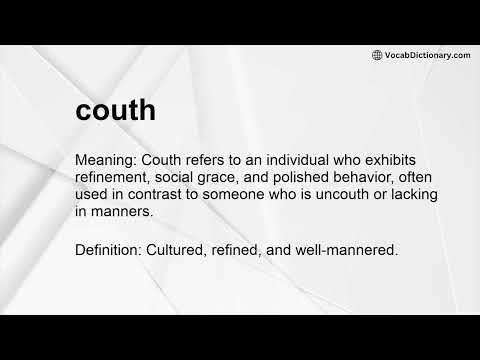 couth Meaning