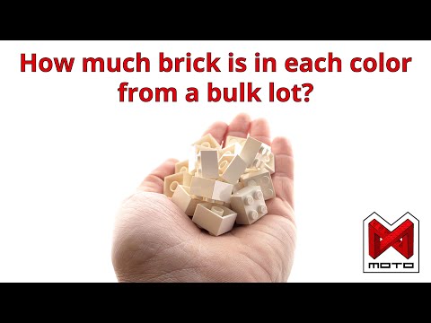 How much brick is in each color from a bulk lot?