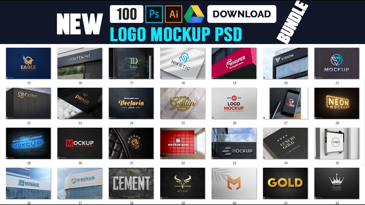 100+ Logo mockup free download, Logo mockup PSD Free Download, logo mockup photoshop tutorial