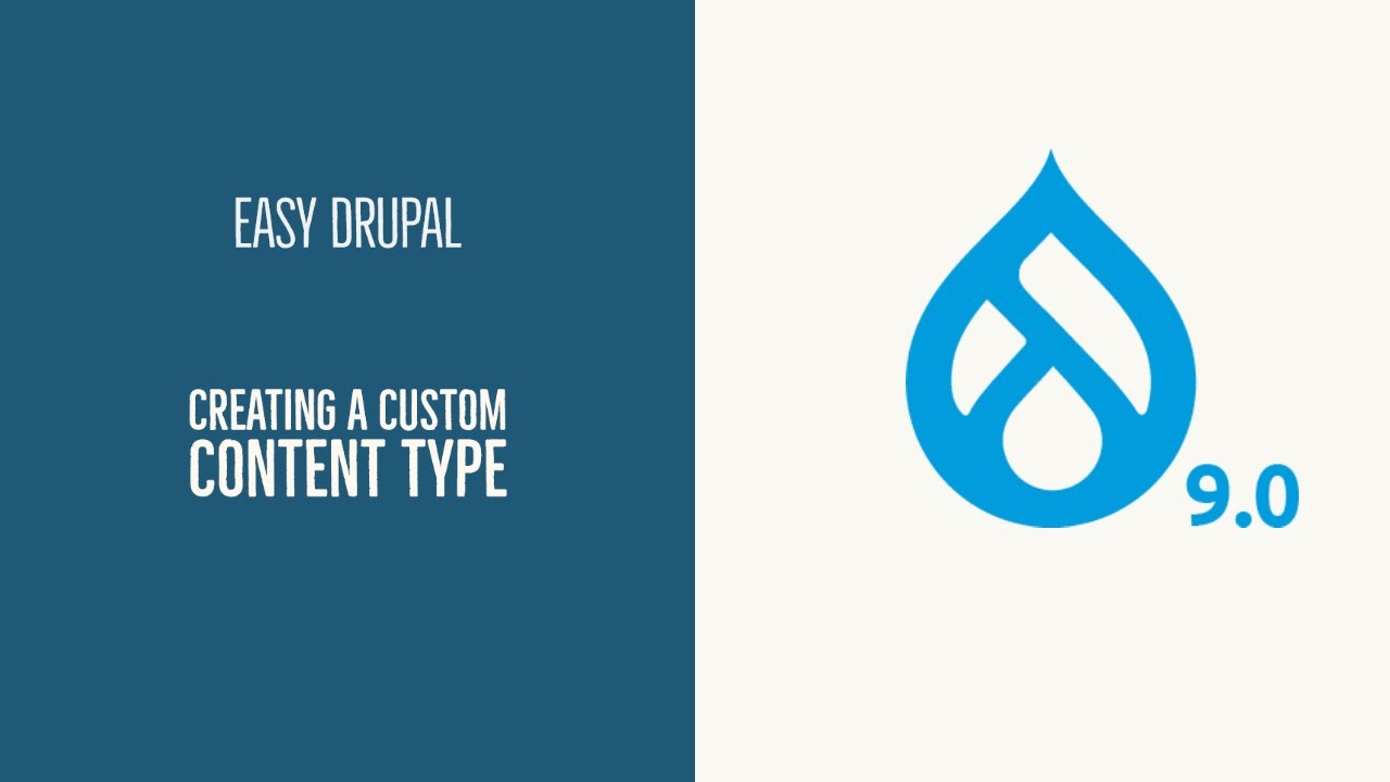 Setting up a custom content type in Drupal 9
