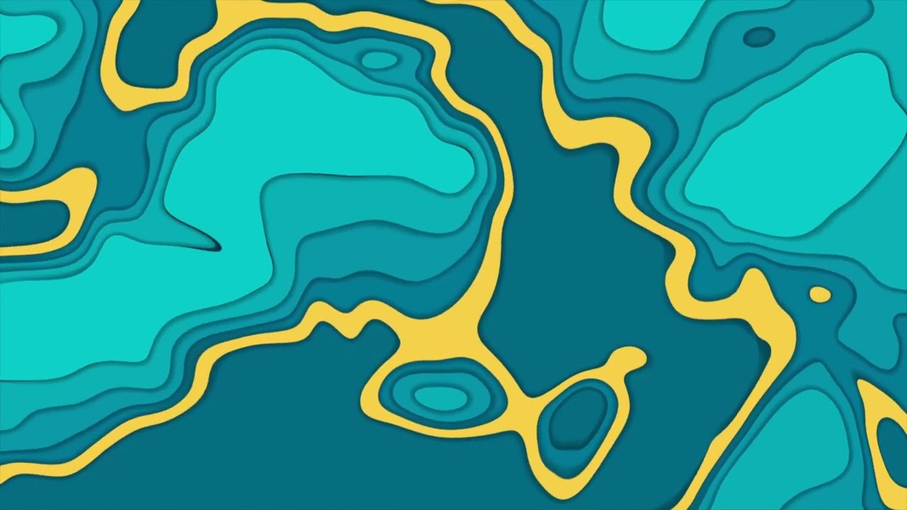 turquoise and orange topographic contour map abstract tech motion graphic design