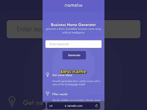 Namelix is a cool AI tool for naming a brand #ai #aidesign #ainews