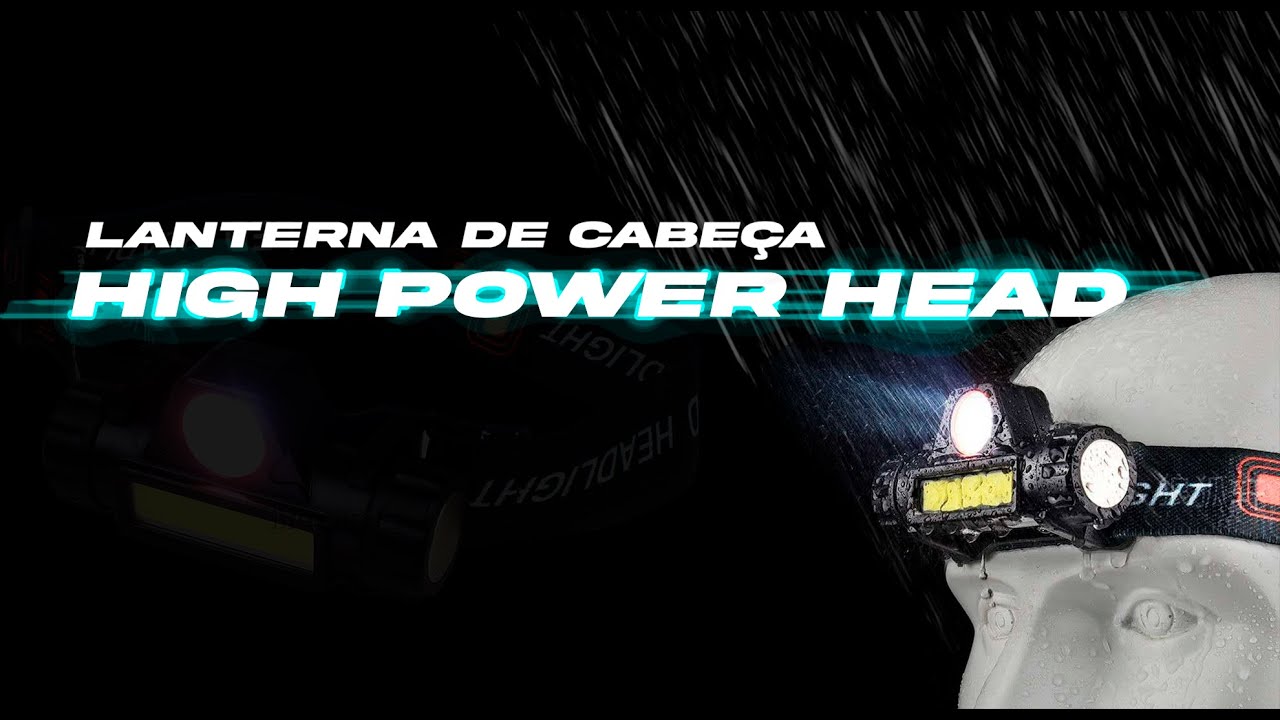 LANTERNA DE CABEÇA SUPER LED C/ SINALIZADOR HIGH POWER HEAD