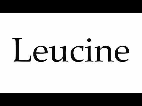How to Pronounce Leucine