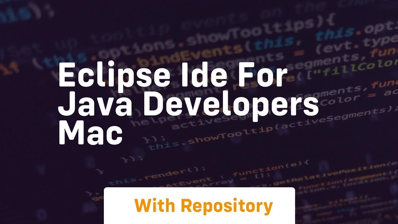 eclipse ide for java developers mac