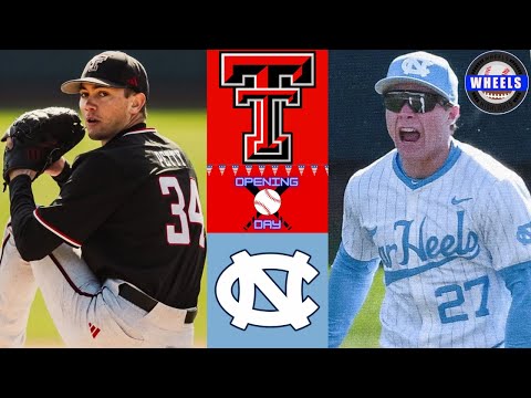 Texas Tech vs #6 North Carolina | Doubleheader Game 1 | 2025 College Baseball Highlights