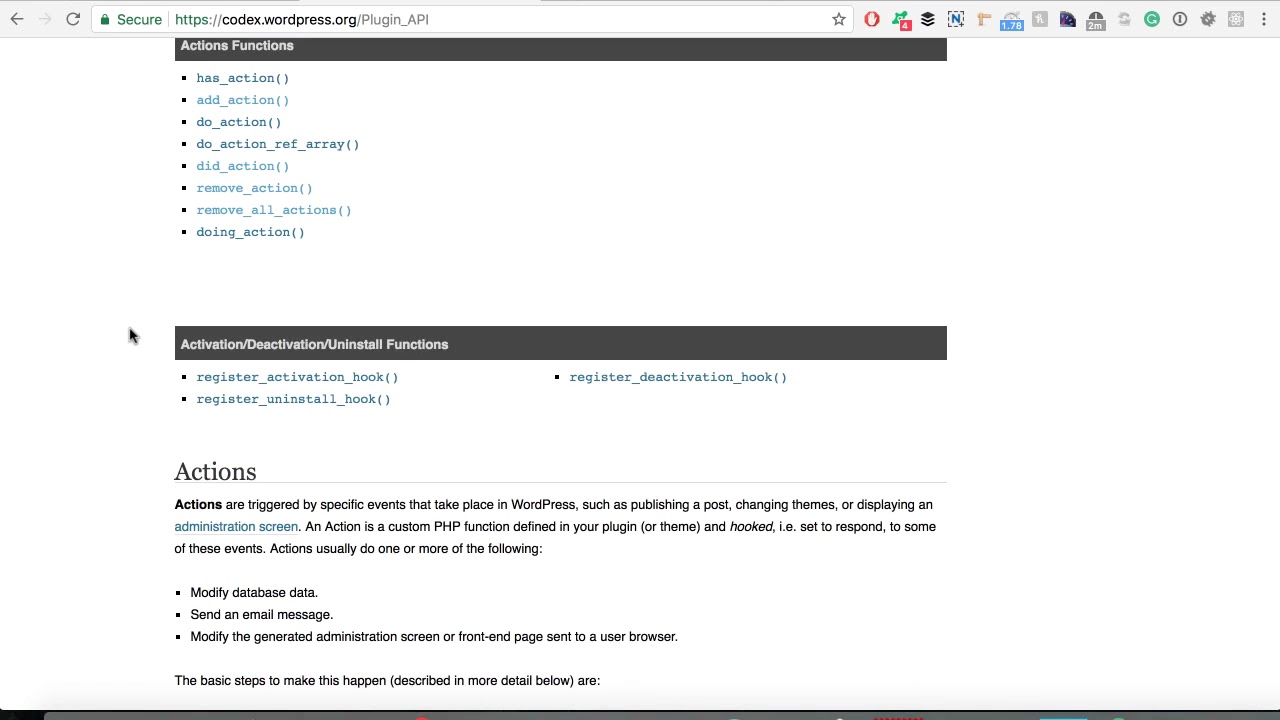 3.1. Become a WordPress Developer: Plugin API