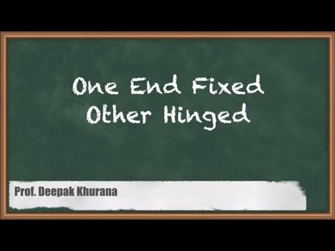 Understanding One End Fixed Other Hinged In Strength Of Material - GATE ...