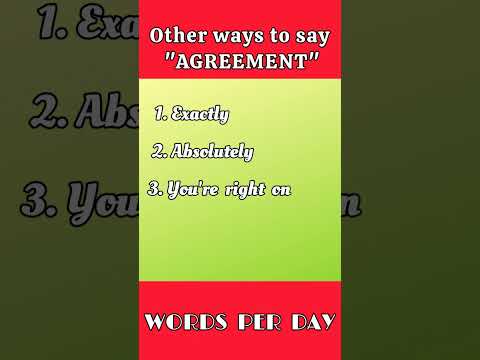 Optional phrases for"AGREEMENT" #englishlearners #englishlearning #youtubeshorts