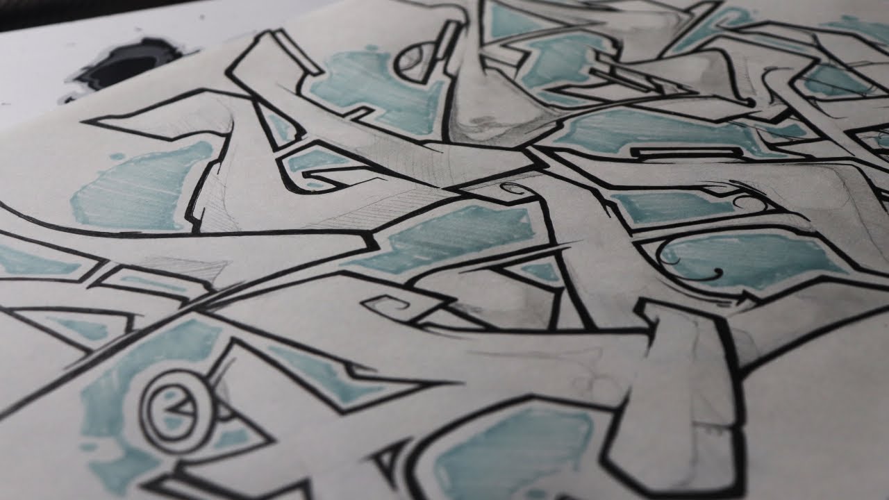 How to draw the graffiti letter H (6 Different ways)