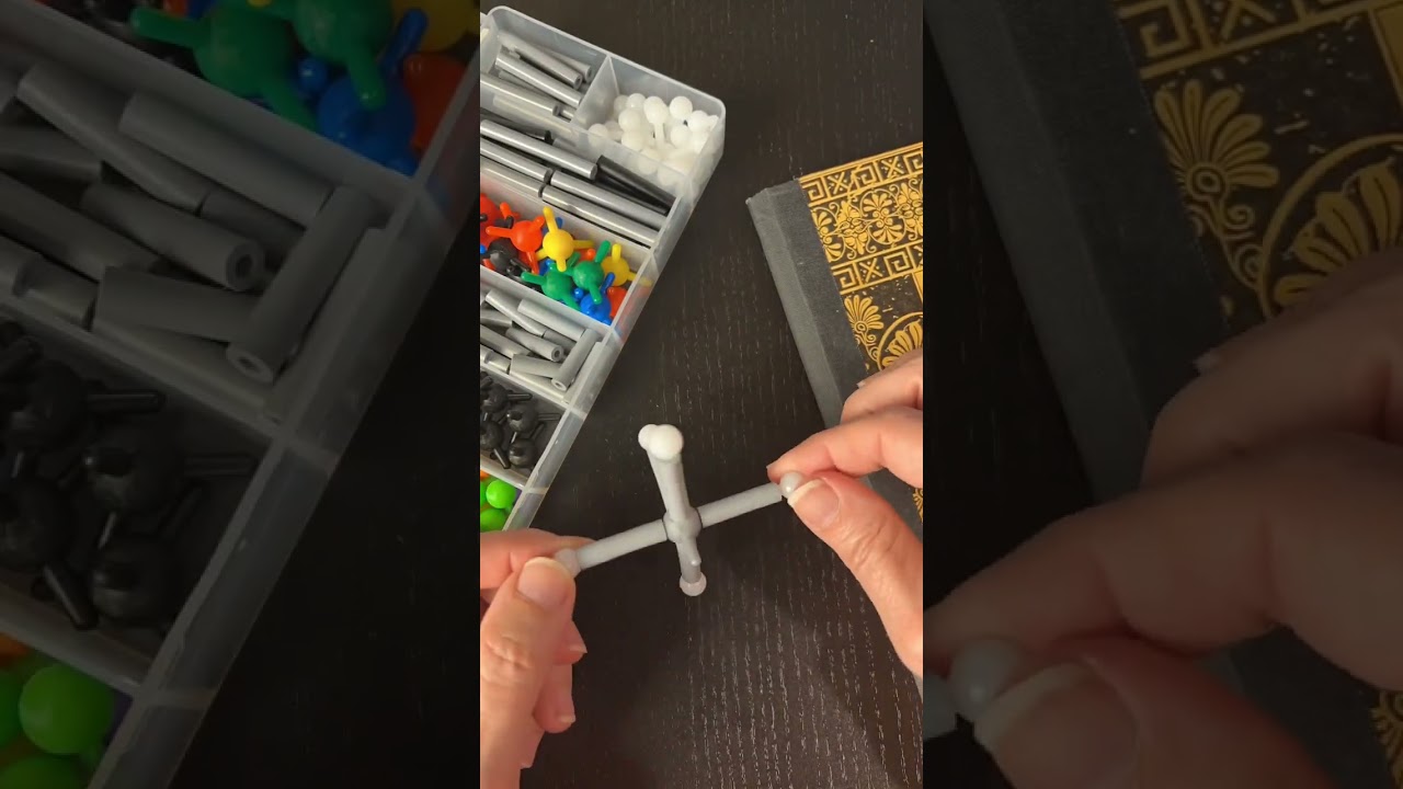 Chemistry model kit: 3 geometries for an octahedral center (sp3d2)