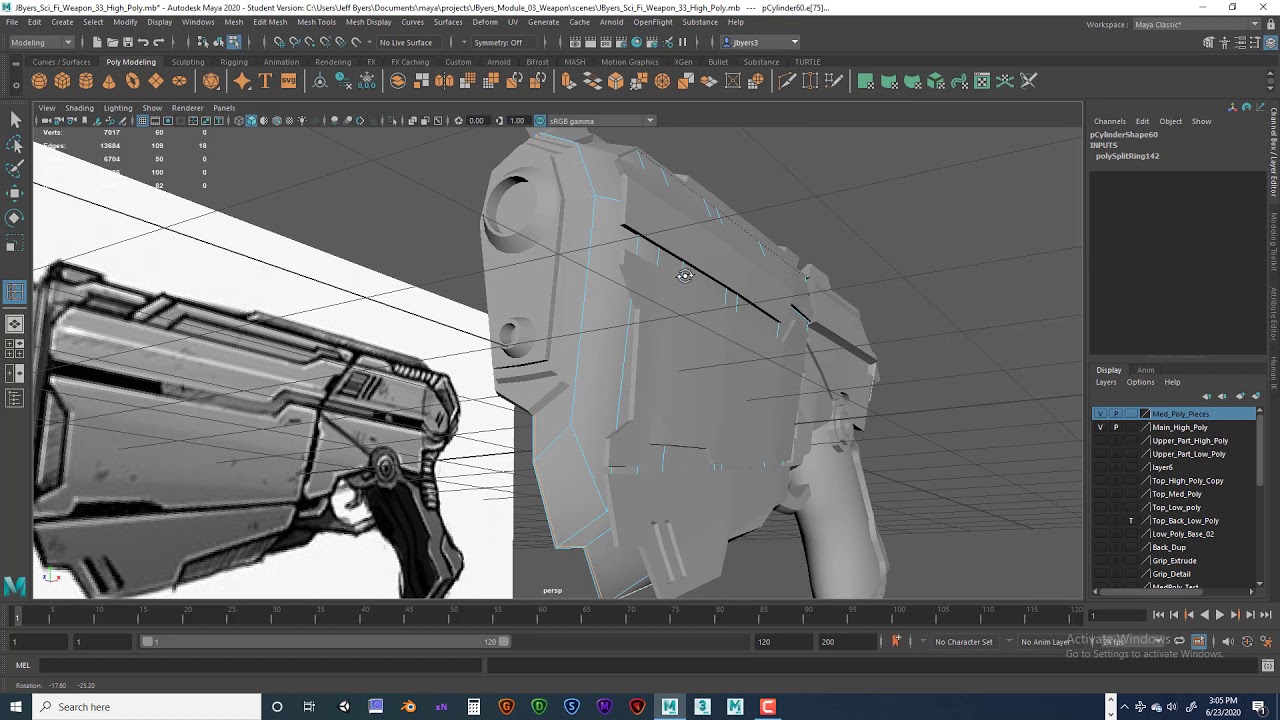 ANI 150 Modeling Sci Fi Weapon Part 16