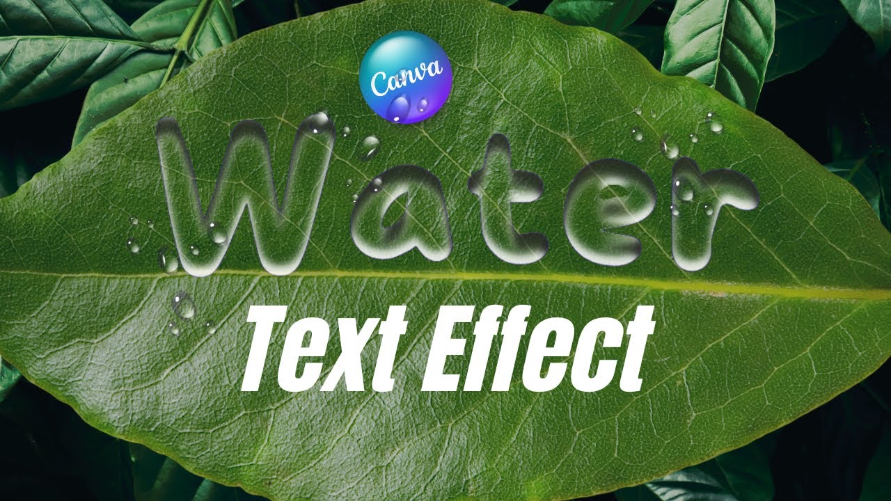 Water Text Effect Tutorial | Canva Typography Tutorial