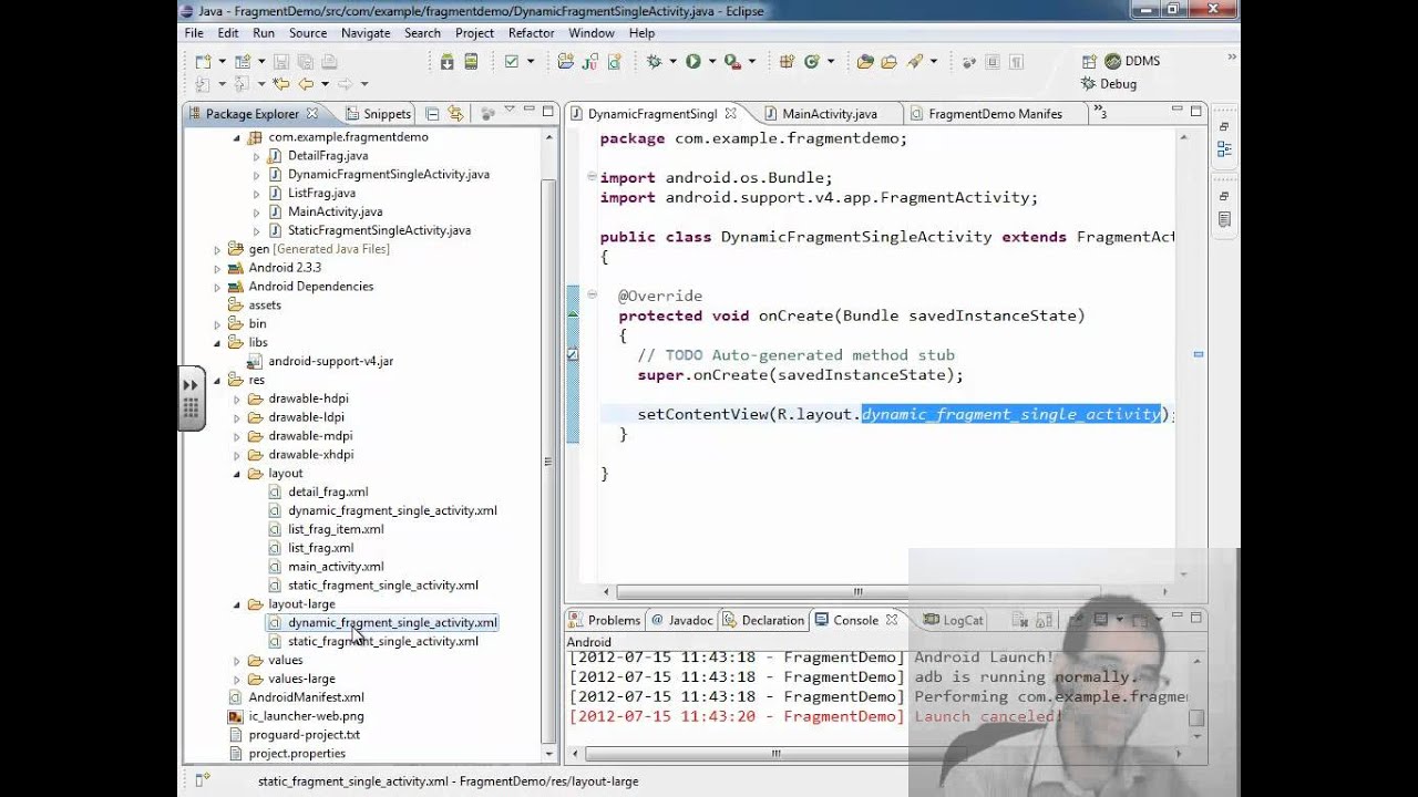 Android Programming Tutorial: 23 - Fragments - Part 4