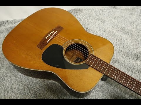 1975 made Vintage Acoustic Guitar Yamaha FG-200J Rare Black | Reverb