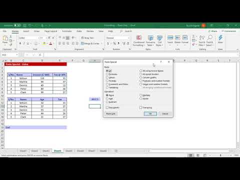 PASTE SPECIAL - VALUE, TRANSPOSE; FORMULA TRANSPOSE() #7