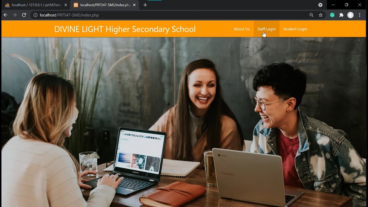 School Management Application_with SQL, PHP, HTML, CSS, JavaScript