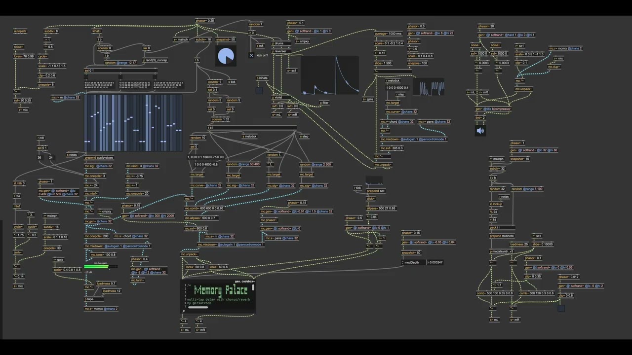 Max/MSP - 20 mins of ambient electronica