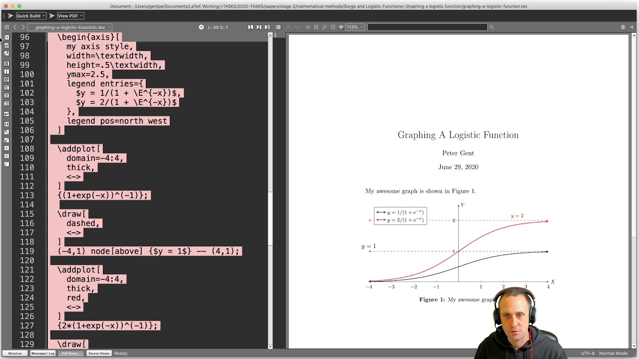 Graphing In LaTeX With pgfplots