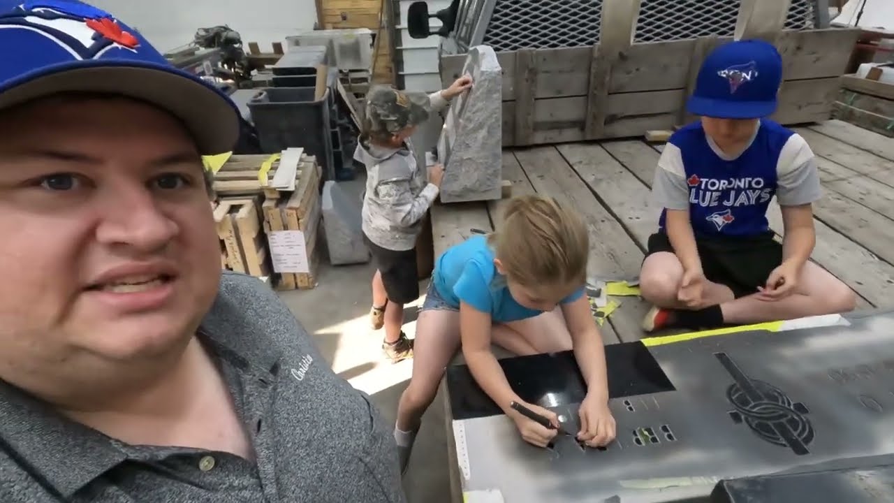 Monument production and Sandblast Prep
