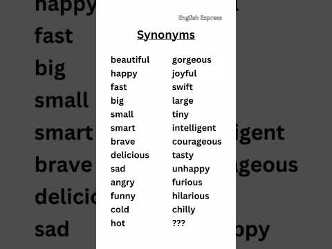 Synonyms #learnenglish #synonyms #words #vocabulary #englishexpress