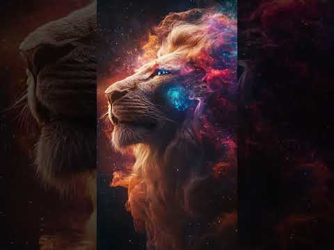 Live wallpaper 4k 2025 - Roaring Celestial Lion Wallpaper #wallpaper #livewallpapers #aivideo