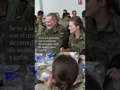 El Rey visita por sorpresa a la princesa Leonor durante unas maniobras
