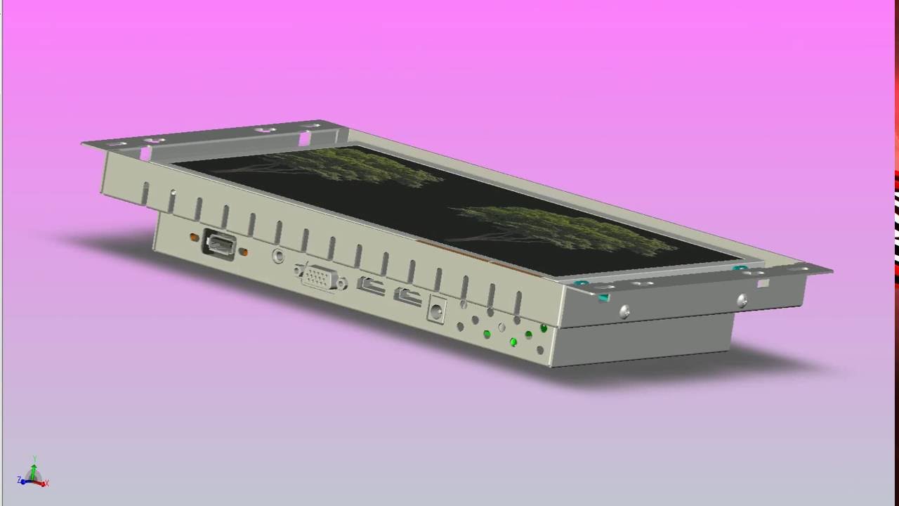 10.1 inch LCD industrial display monitor animation