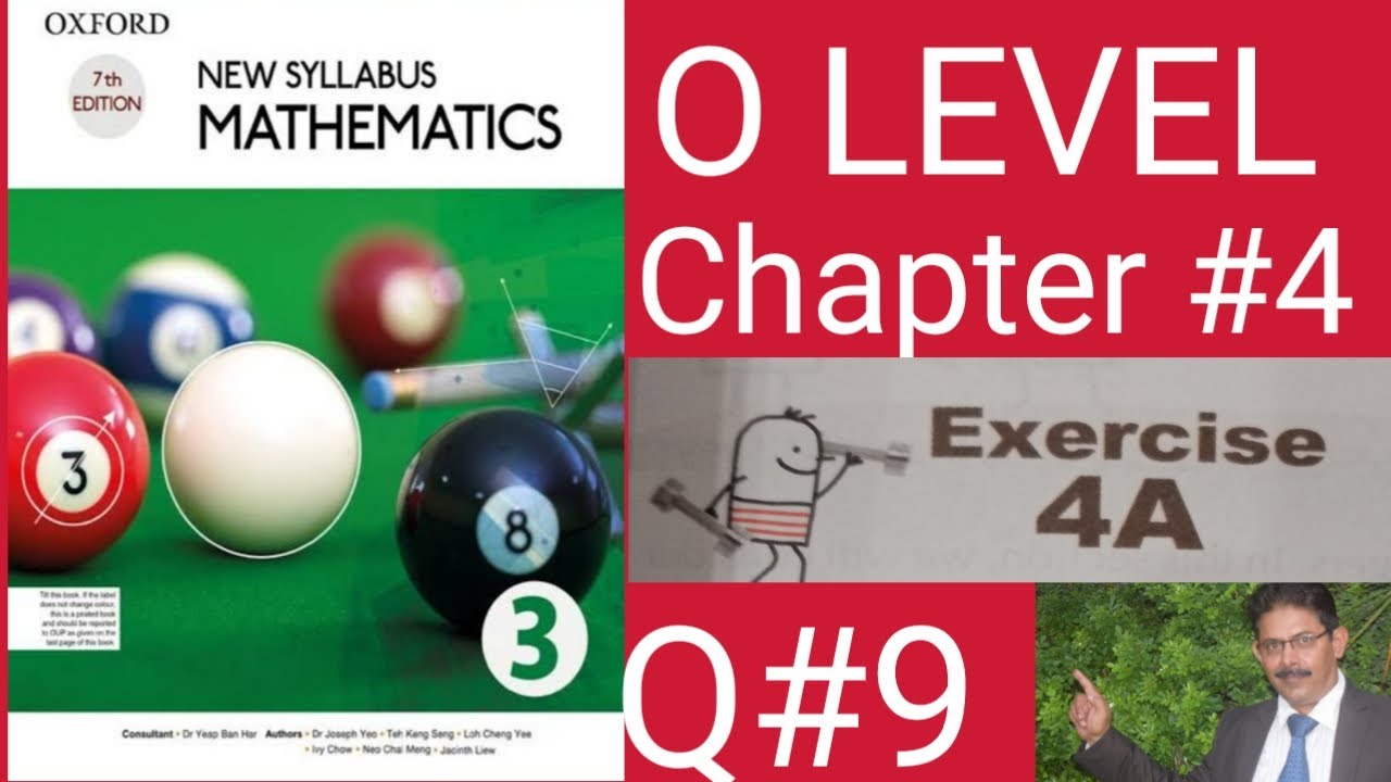 OXford 7th edition New syllabus mathematics 3 Exercise 4A Question 9|D3 math Ex 4A Q 9|