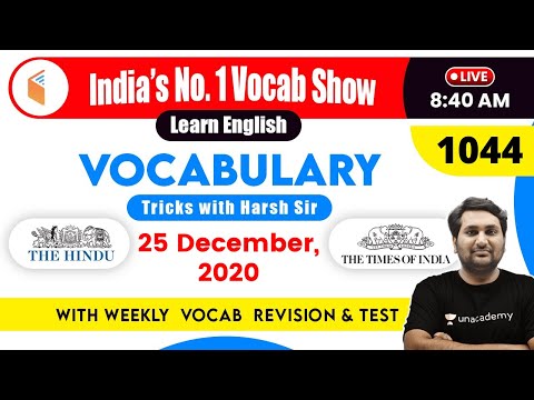 8:40 AM - English Vocabulary | Learn English Vocabulary Tricks with Harsh Sir | Day #1044