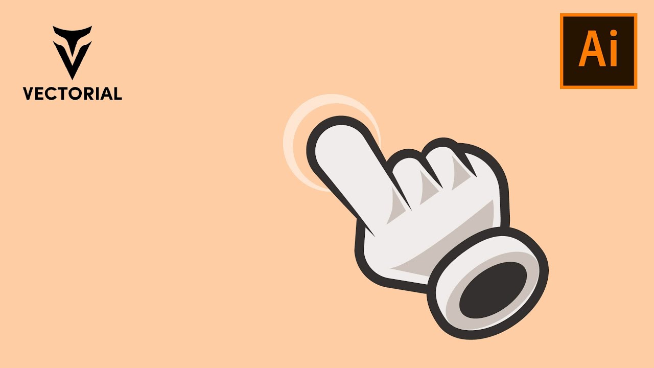 How to Create a Pro Cartoon Click Hand Vector in Adobe Illustrator – Easy Step by Step Tutorial