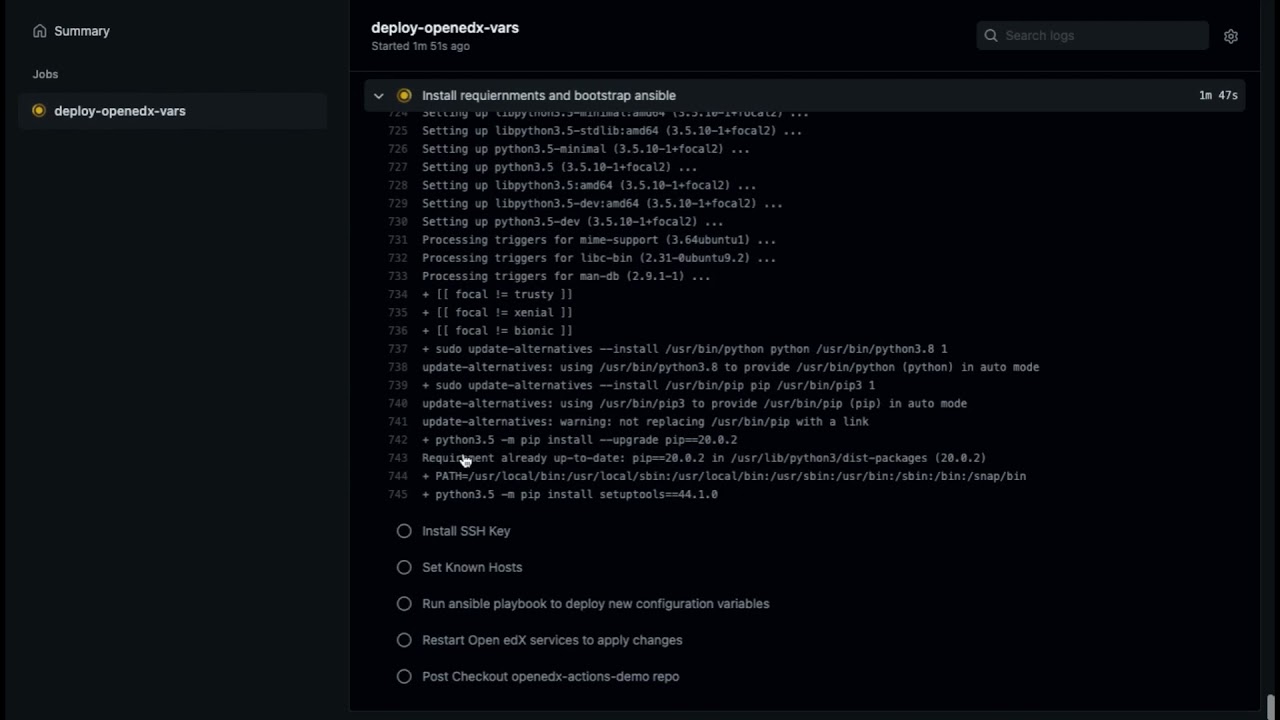 Automate Open edX deployments using Github Actions