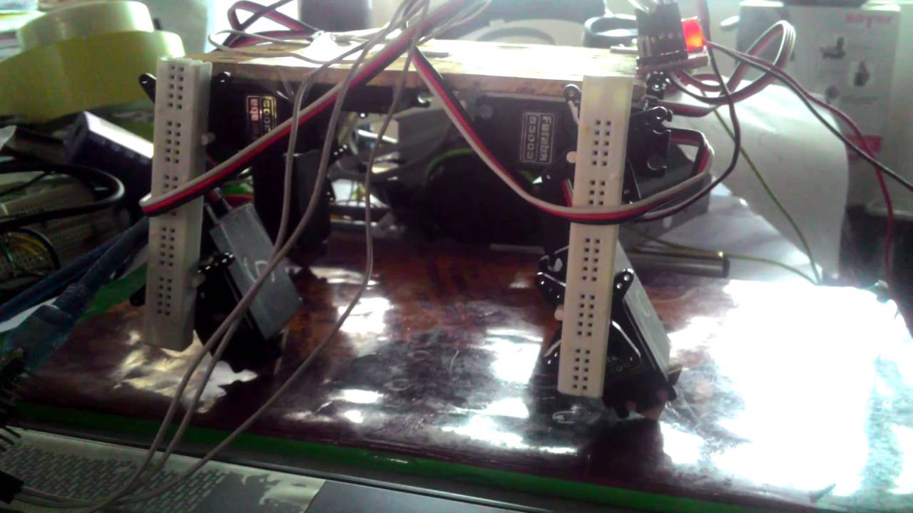 Quadruped Robot Walking Gait - Test 1