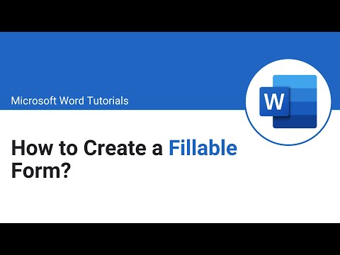 How to create a Fillable Form? | MS Word Tutorial
